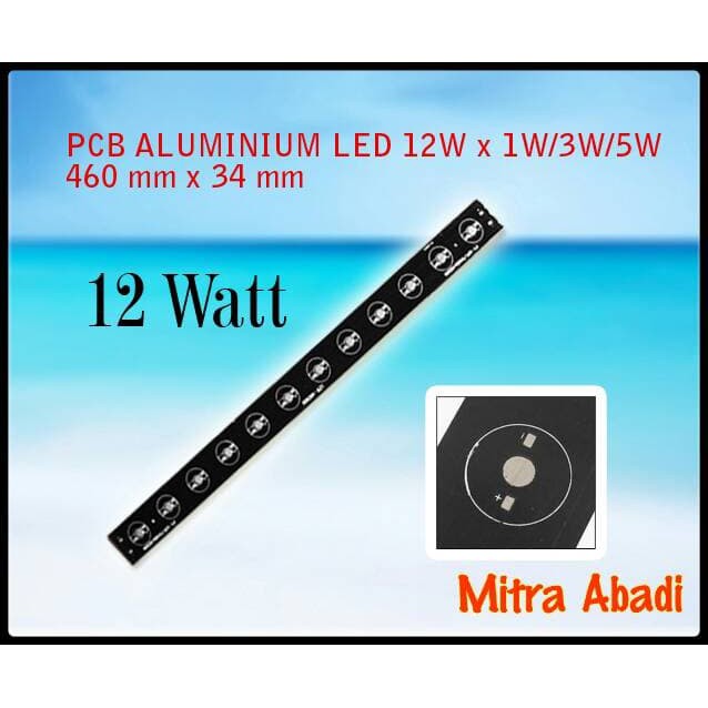 Jual Jual Long Black Aluminium PCB Papan PCB Aluminium Hitam 12 Watt ...