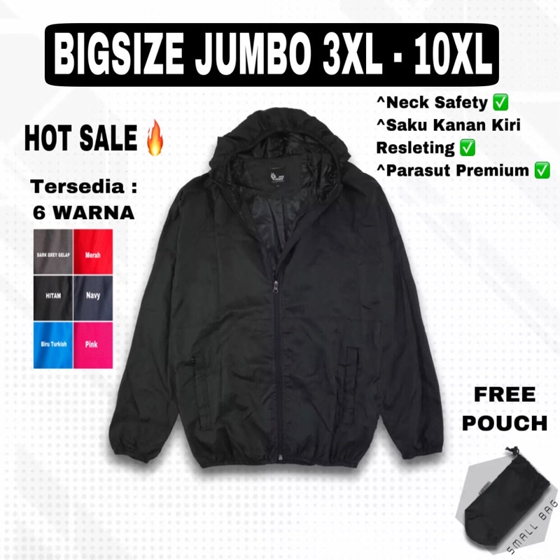Jual Jaket Jumbo Big Size Besar 3XL sampai 10XL Jaket Running Lari ...