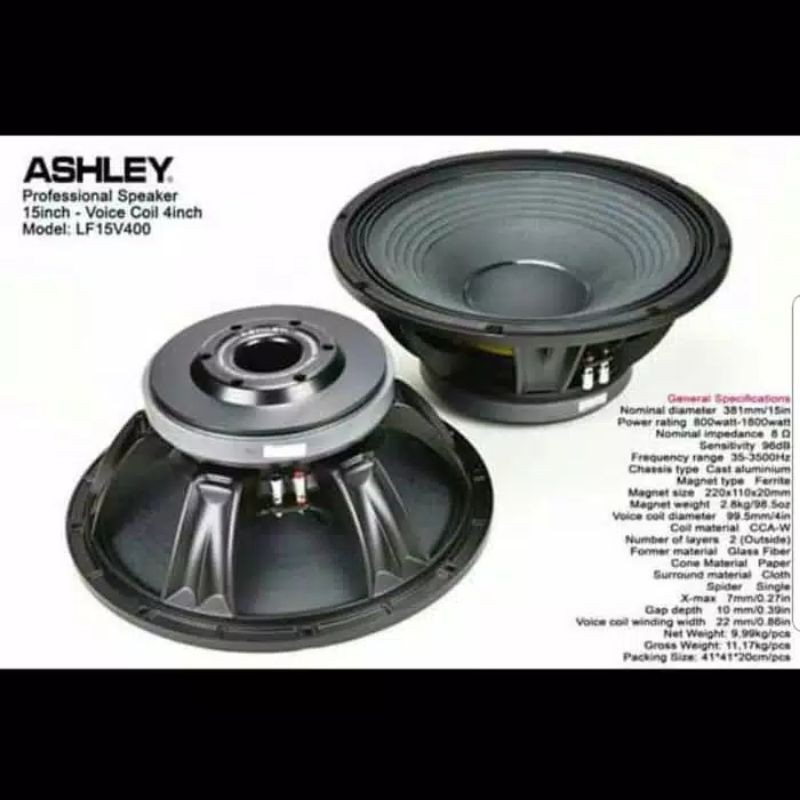 Jual Speaker Component Ashley LF15 V400 Original Woofer 15 inch ...