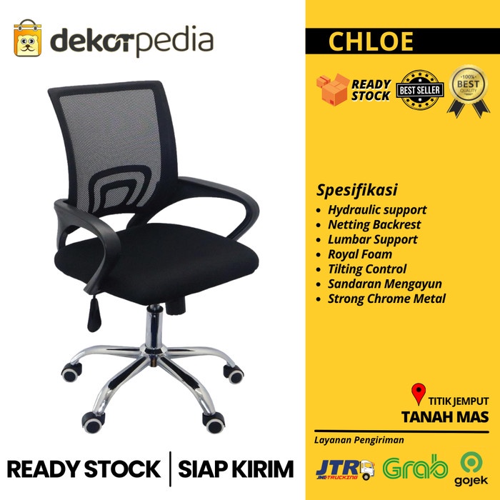 Jual Kursi Gaming Kursi Staff Kursi Kerja CHLOE (DALAM KOTA) | Shopee Indonesia