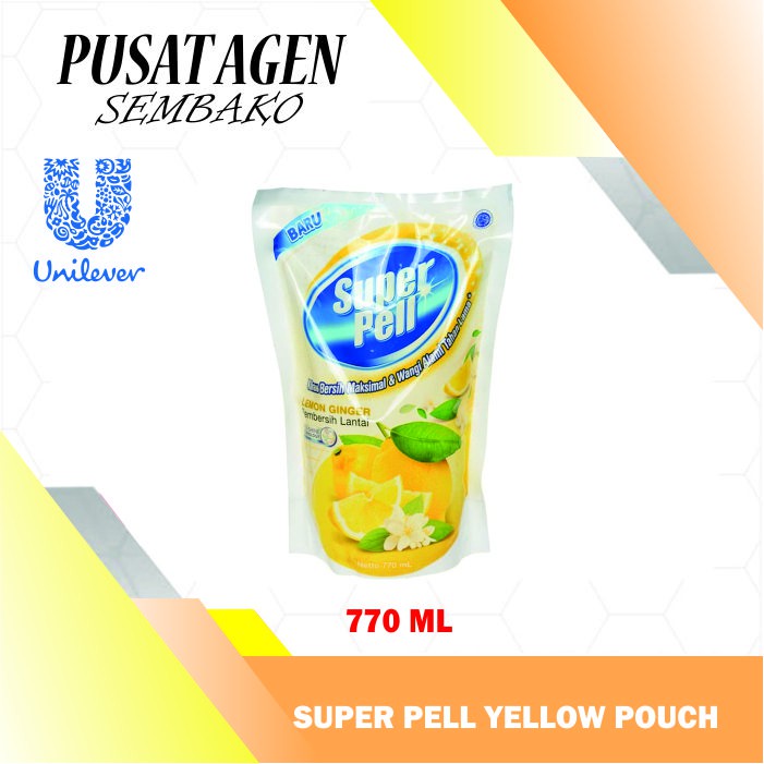 Jual SUPER PELL LANTAI YELLOW 770 ML SUPERPELL LEMON 770ML KUNING JERUK ...