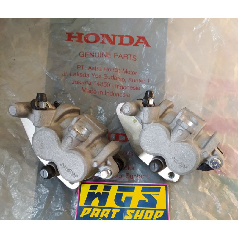 Jual Kaliper Depan Kepala Babi CRF 150 Original 2 Piston Original Baru Lengkap Kampas pnp matic ...