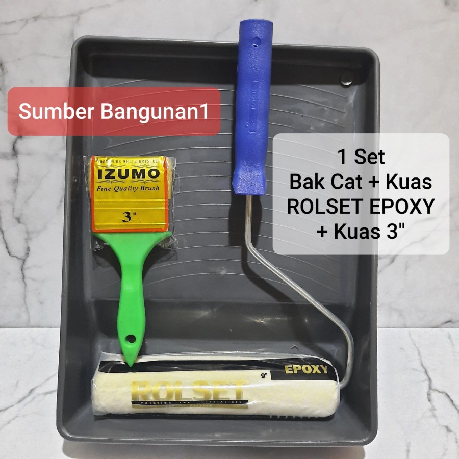 Jual Bak cat tembok kuas roll Rolset Epoxy peralatan tatakan alas ...