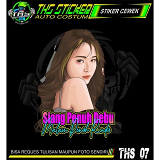 Jual Stiker Cewek Cantik Vinyl Bisa Request Custom Sticker Variasi ...