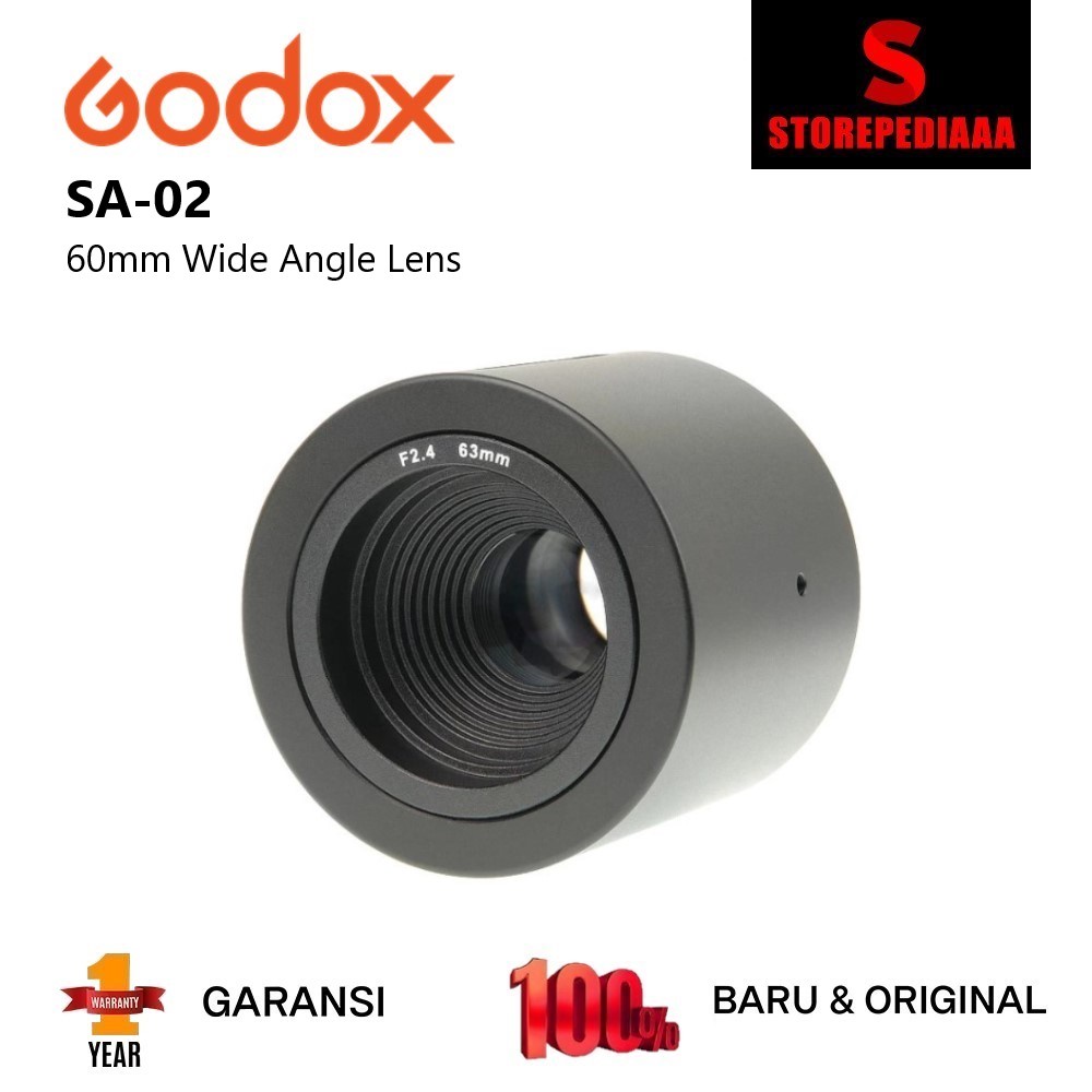 Jual Godox SA-02 60mm Wide Angle Lens for SA-P Projection Attachment Flash LED | Shopee Indonesia