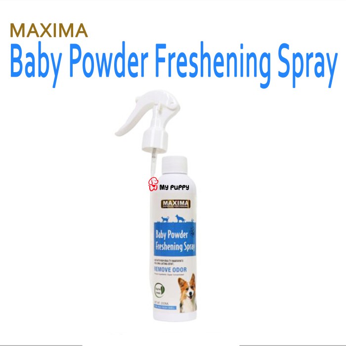 Jual MAXIMA BABY POWDER FRESHENING SPRAY 200ML - PARFUM ANJING KUCING ...