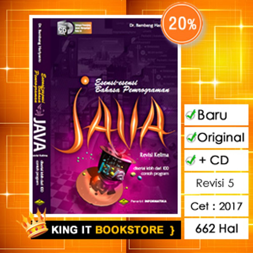 Jual Buku Esensi Esensi Bahasa Pemrograman Java 100 contoh Program ...