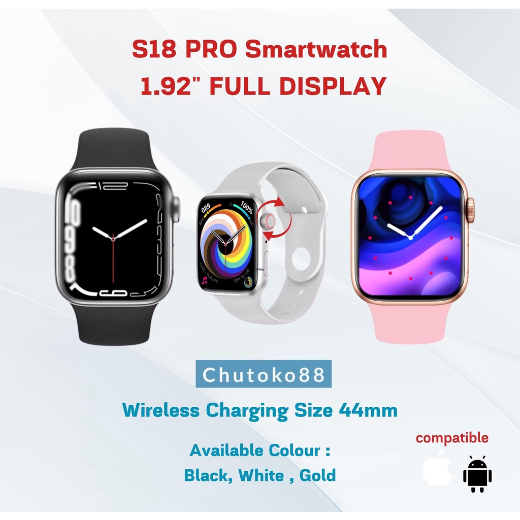 Jual Smartwatch S18 Pro 44mm Watch Series 7 GPS tracking smartwach ...