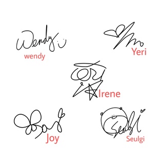 Jual Sticker Transparan Red Velvet Signature Sign Tanda Tangan TTD ...