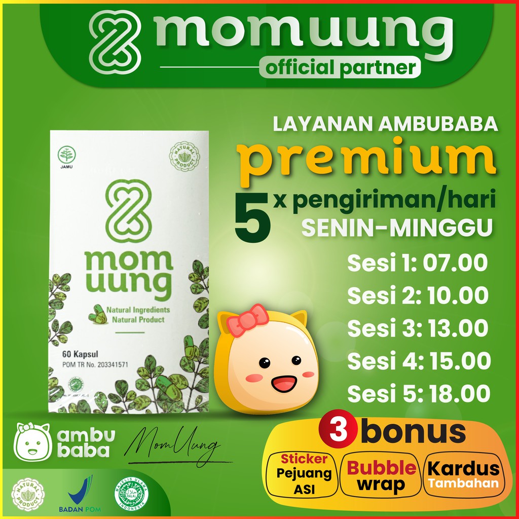 Kelorcap Momuung mom uung Booster Asi Pelancar ASI Kemasan Baru Halal ...