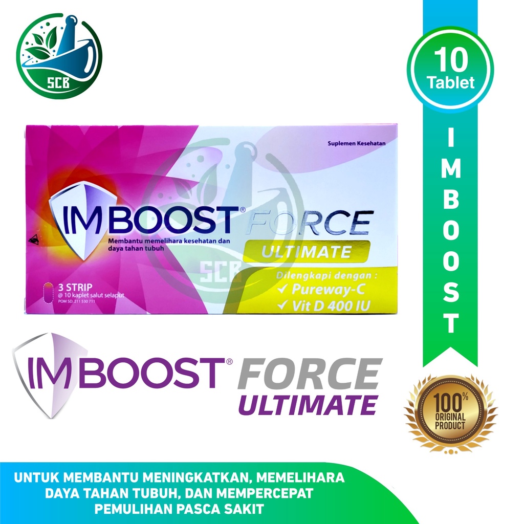 Imboost Force Ultimate Strip 10 Kaplet - Suplemen Daya Tahan Tubuh | pgmall