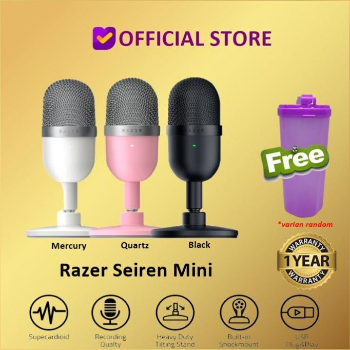 Jual Razer Seiren Mini Ultra Compact Streaming Gaming Microphone Mic ...