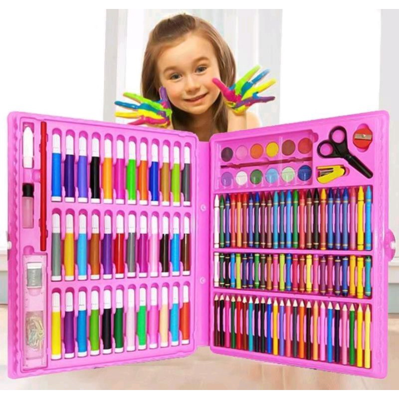 Jual Q660 - Special Oil Pastel Crayon 150 Macam Warna Set Koper 150 in ...
