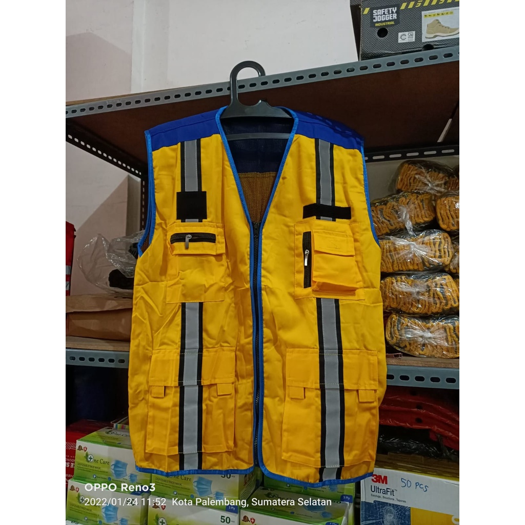 Jual Rompi safety drill kuning kombinasi model kementrian PUPR ...