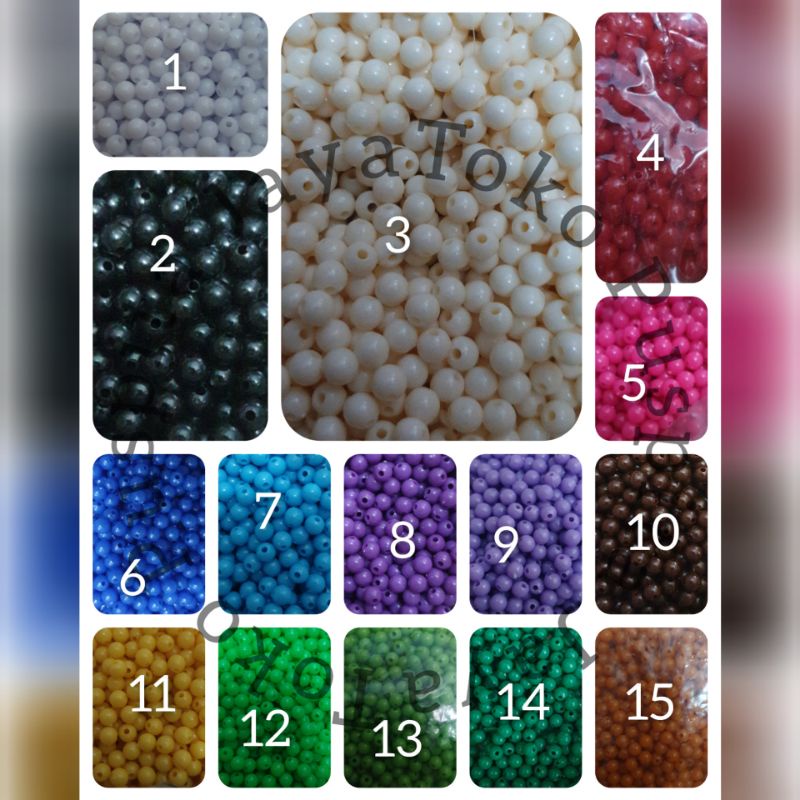 Jual Manik mote kapur 6mm dan 8mm | Shopee Indonesia