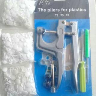Jual Alat pasang + 150 set kancing T5 12mm kancing plastic snap button ...