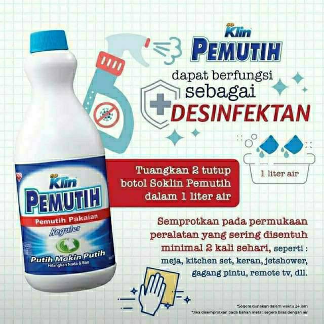 Jual SOKLIN PEMUTIH 1000 ML /1 LITER | Shopee Indonesia