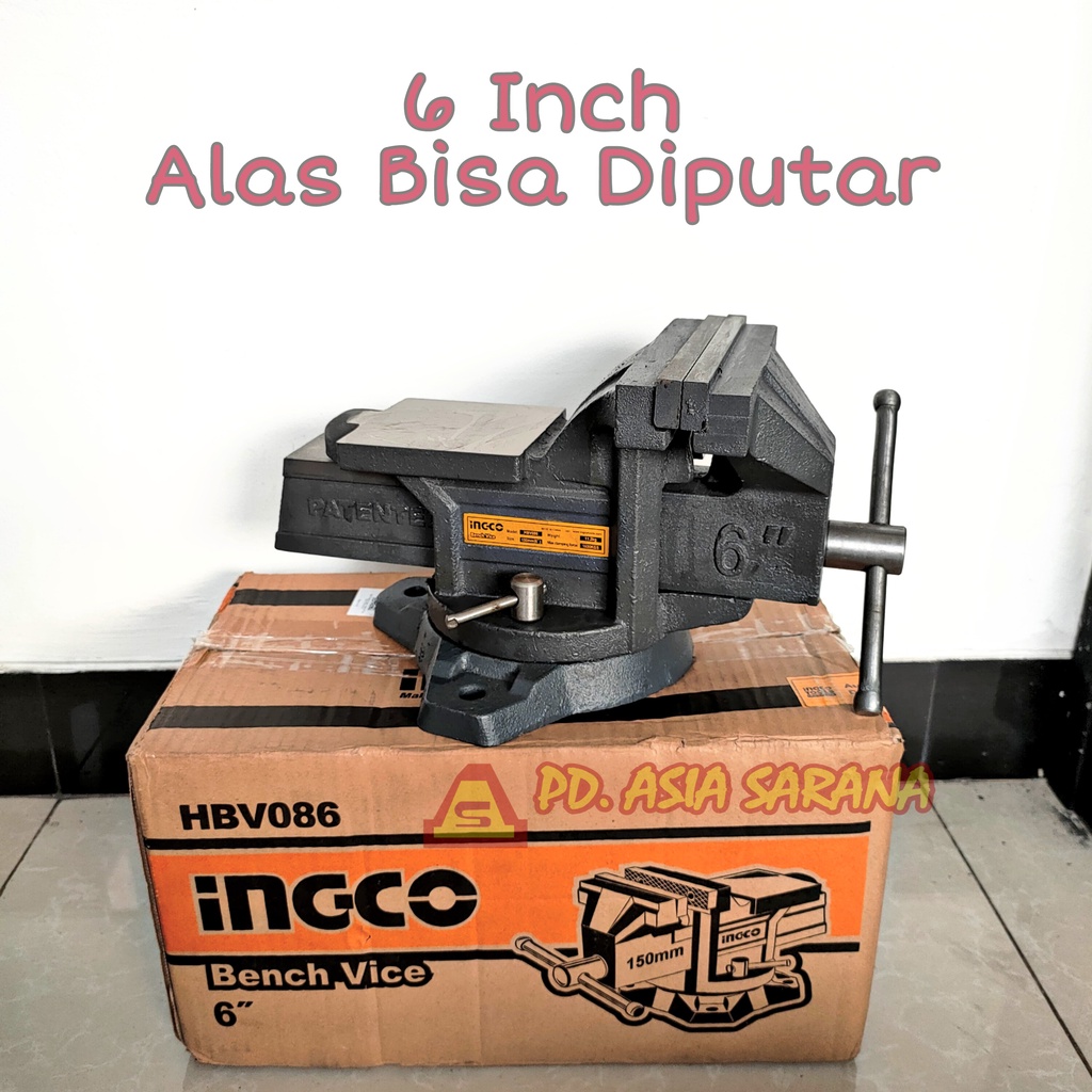 Jual Bench Vise Putar 6" Inch INGCO HBV086 Catok Ragum Bais Tanggem ...