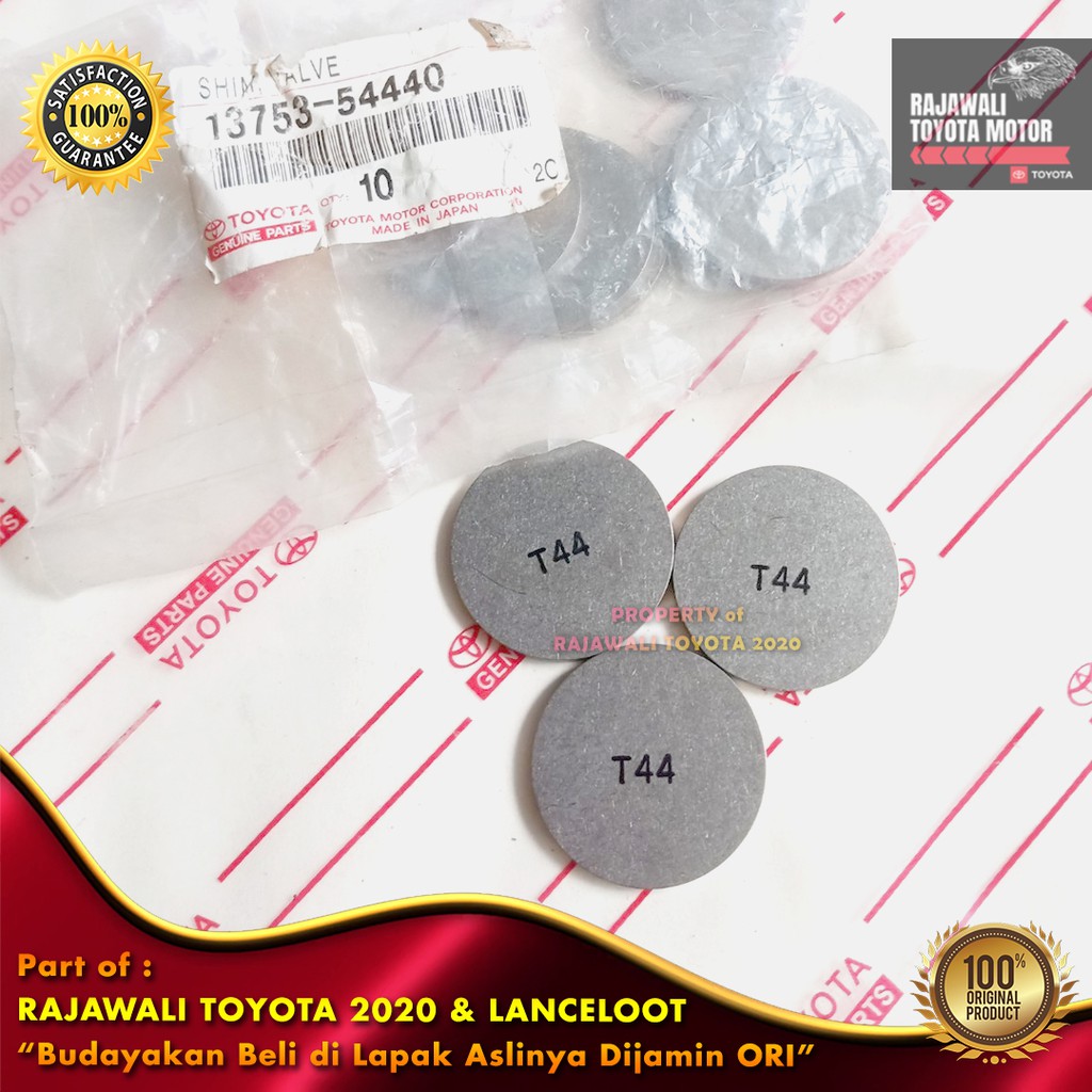 Jual Shim Valve Adjuster LF80-2F Innova & Hilux Koin T44 Original ...