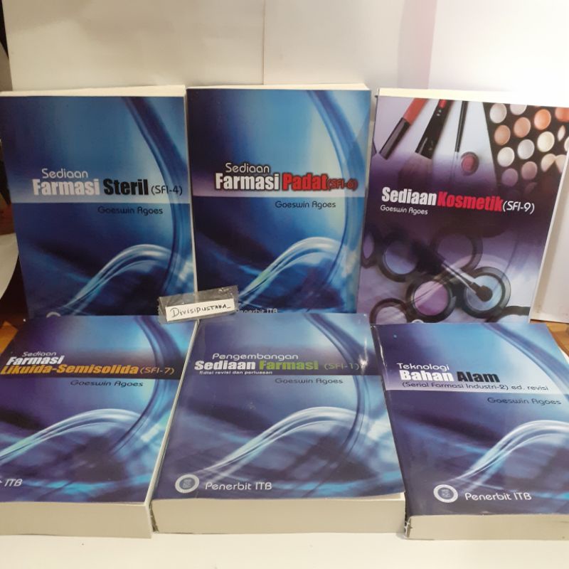 Jual Paket 6 Buku Goeswin Sediaan Farmasi Steril, Bahan Alam, Kosmetik, Pengembangan, Likuida ...