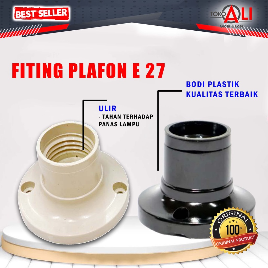 Jual Dexicon Fiting Tempel Plafon Bulat Biasa 3A 250V | Shopee Indonesia