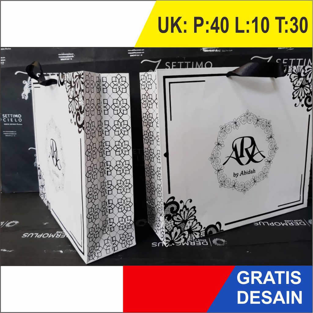 Jual Custom Paper bag bahan Ivory tebal cocok untuk Paperbag Baju ...