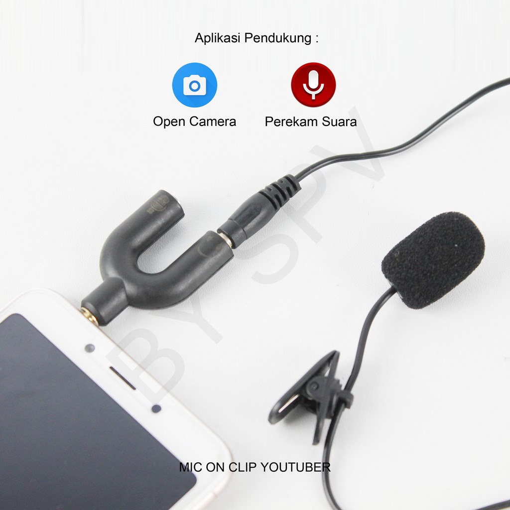 Jual MIC ON CLIP YOUTUBER/MICROPHONE/MIC PEREKAM SUARA ANDROID/IOS/MIC ...