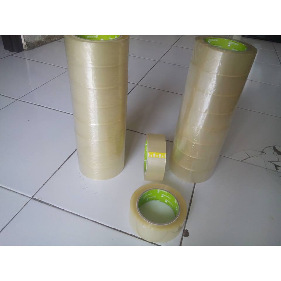 Jual isolasi lakban bening ukuran 1,5 inci (3,6 cm) x 100 yard | Shopee ...