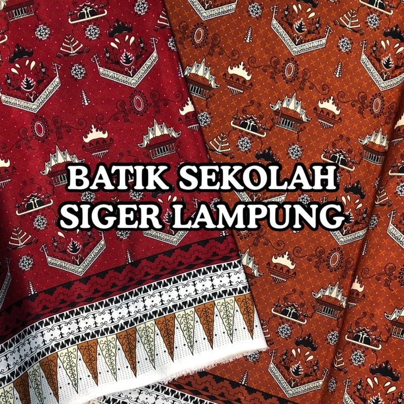 Jual KAIN BATIK SEKOLAH SIGER LAMPUNG METERAN | Shopee Indonesia