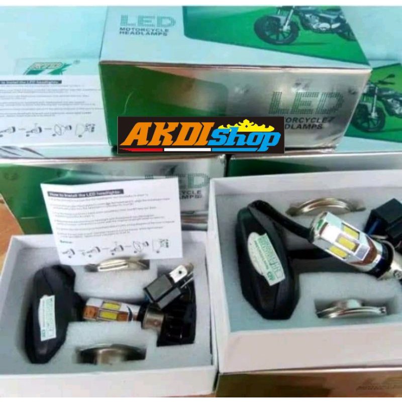 Jual Lampu led motor H4 H6 35 Watt headlamp led bohlam motor 6 sisi M02E Lampu RTD RAITON ...