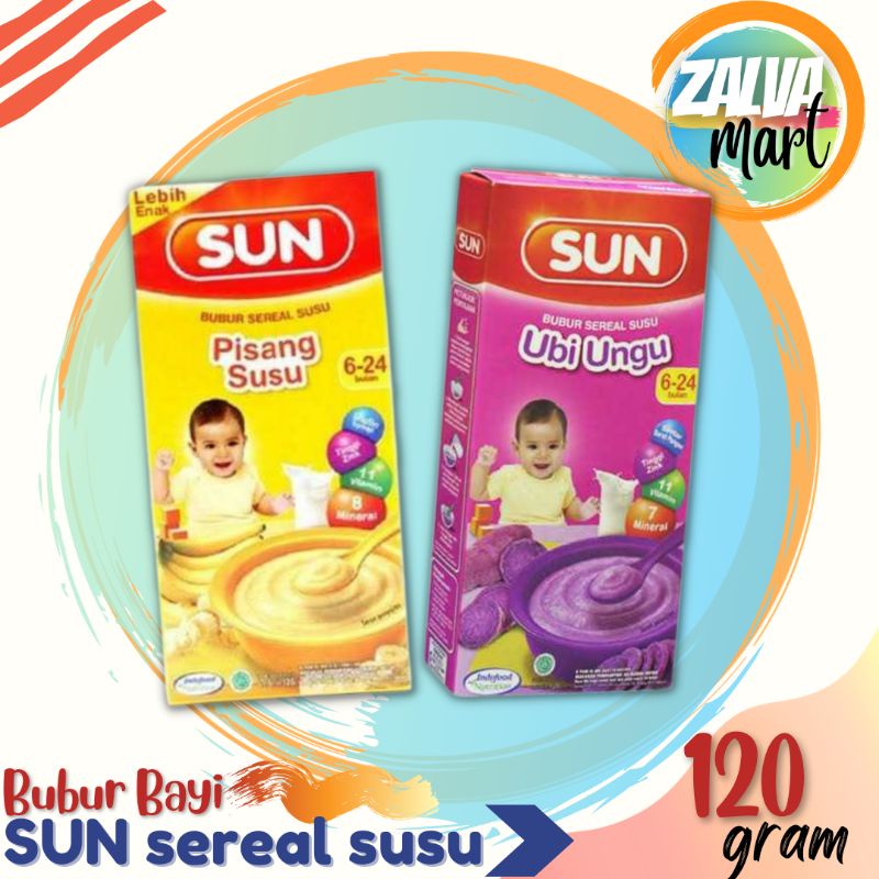 Jual SUN Bubur sereal susu utk Bayi kemasan box n ekonomis 120 g ...