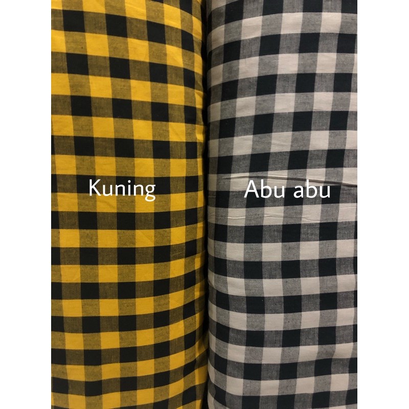 Jual kain katun poly / katun polyester kotak kotak [HARGA PER 0,5 METER ...