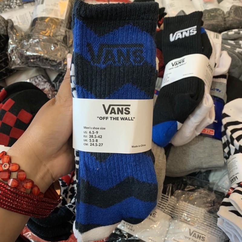 Jual VANS LOGO BLUE BLACK ZIG ZAG SOCKS (1pairs) | Shopee Indonesia