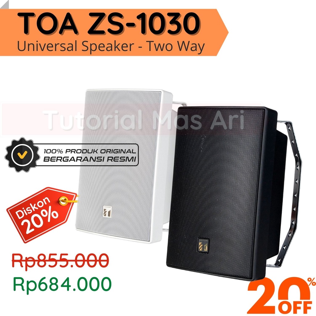 Speaker TOA ZS-1030 | Universal Speaker TOA 30W | 2-Way Bass Reflex | Bisa Seting High/Low ...