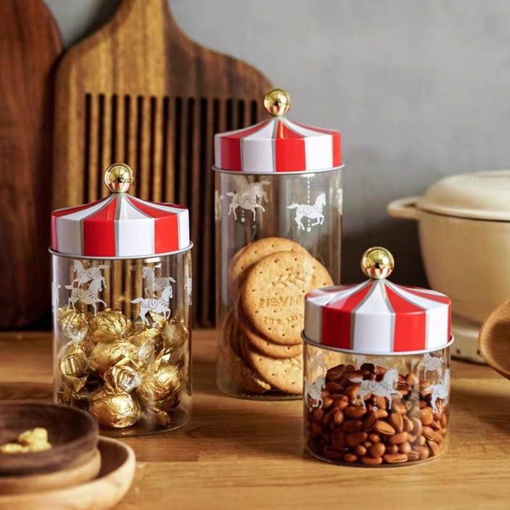 Jual Carousels Jar 3 in 1/Snack Jar/Tempat Camilan/Tempat Kue/Penyimpan ...
