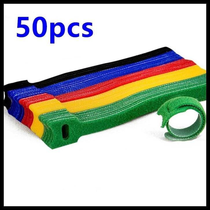 Jual Tali Velcro Strap Merapihkan Lilitan Kabel 12 X 150 Mm 50 Pcs ...