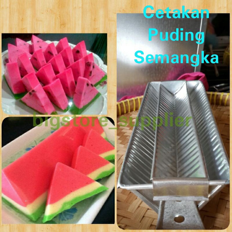 Jual Cetakan Pudding Semangka Segitiga / Loyang pudding setengah ...