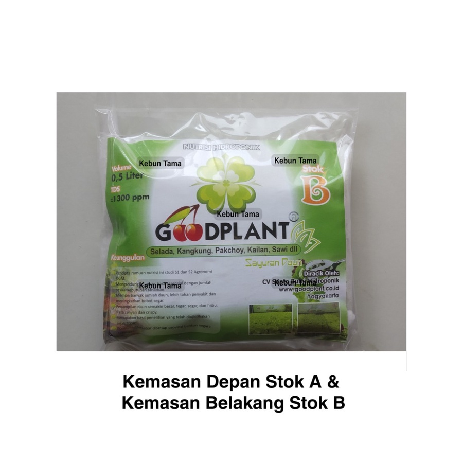 Jual AB Mix Nutrisi Hidroponik Sayur / Sayuran Daun Goodplant 500 mL ...