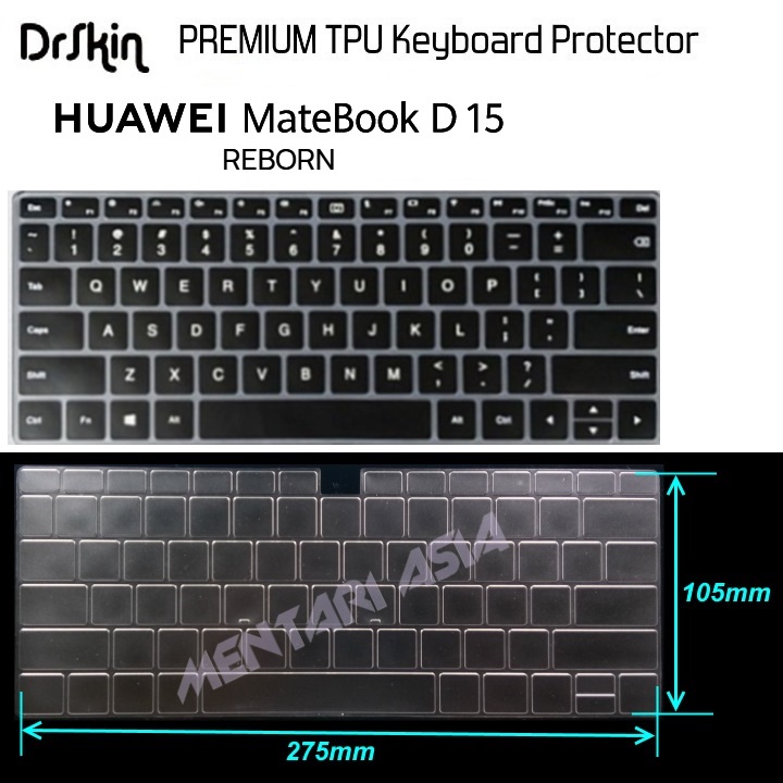Jual Keyboard Protector HUAWEI MateBook D15 Reborn - DrSkin PREMIUM TPU ...