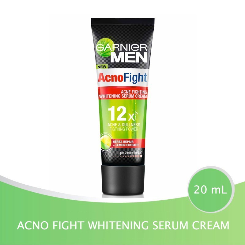 Jual GARNIER Men Acno Fight Whitening Serum Cream 20mL Indonesia|Shopee Indonesia
