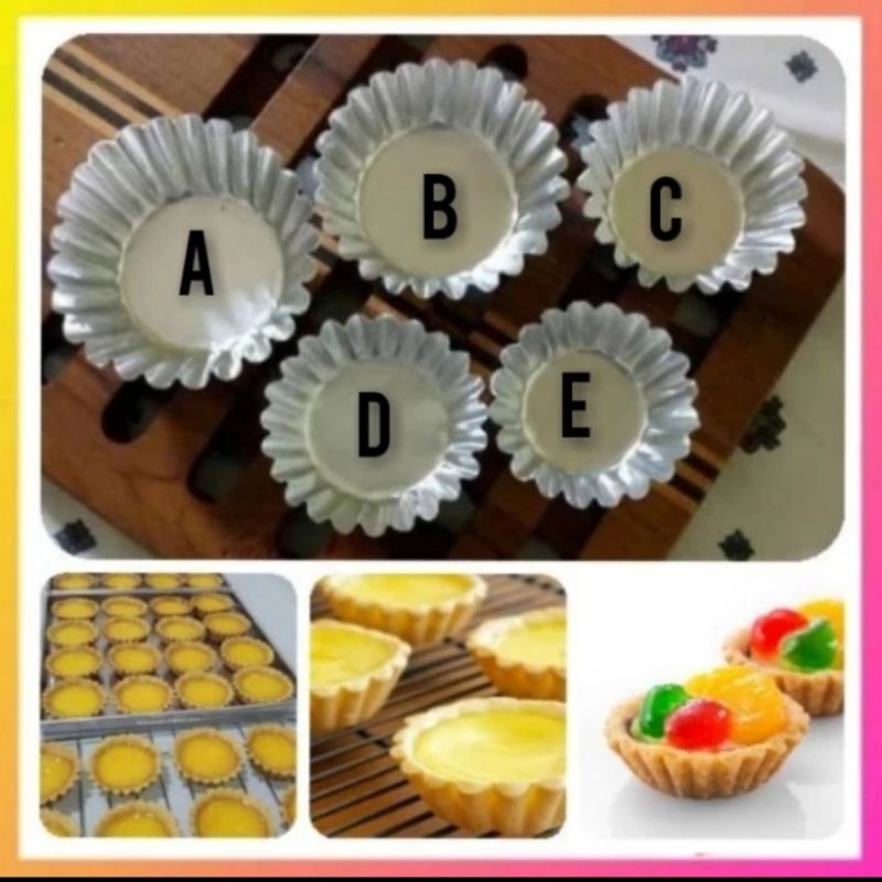 Jual 20 Pcs Cetakan Kue Pie Mini Berbagai Ukuran (cetakan sus mini ...