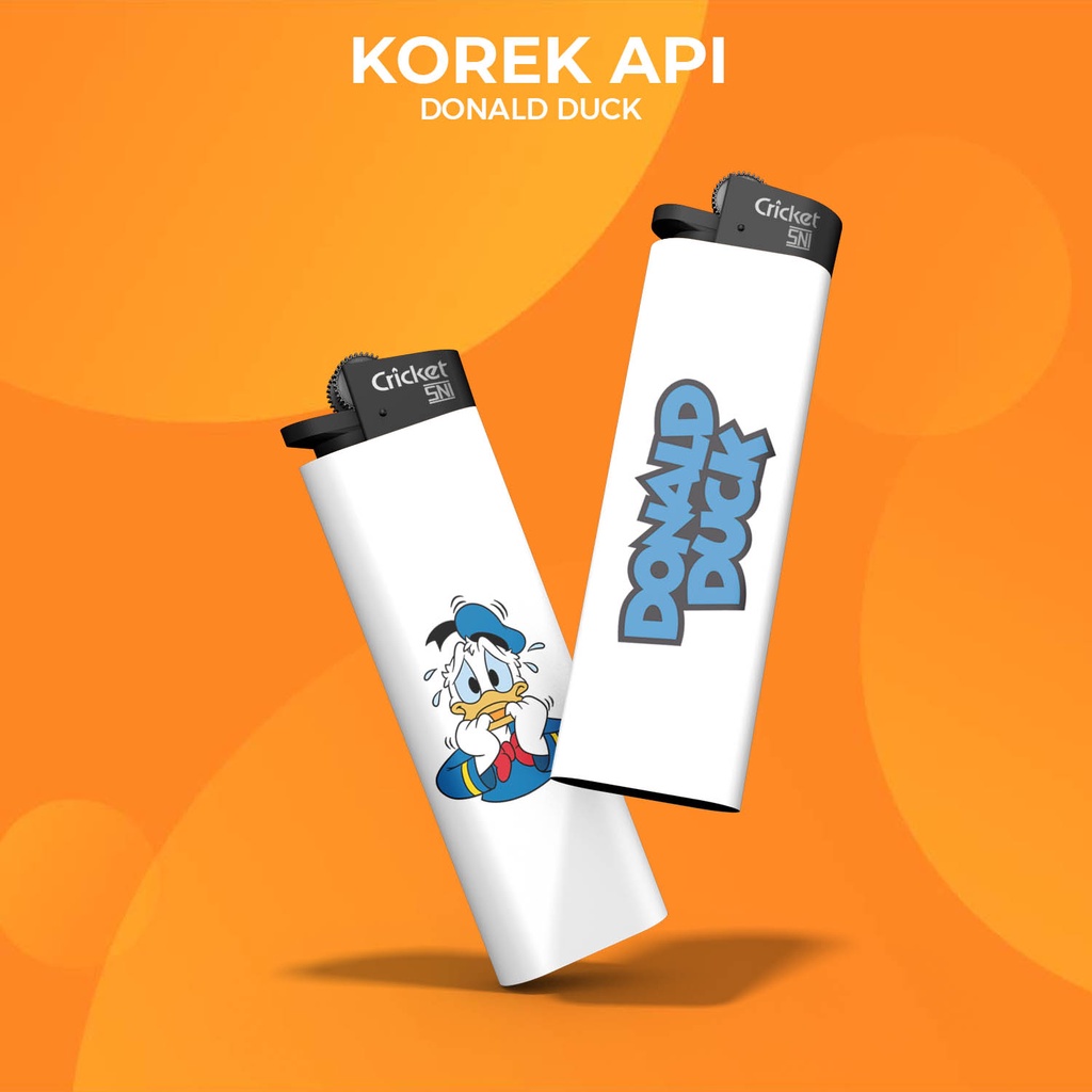 Jual [BM Lighter] Donald Duck || Korek Api Aesthetic / Korek Api Cricket - FACE PATTERN | Shopee ...