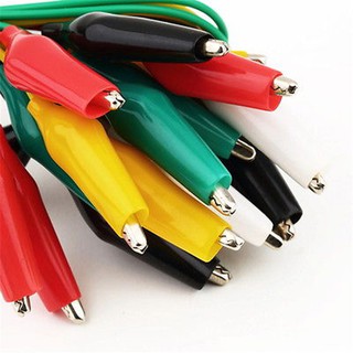 Jual Kabel Capit Buaya Alligator Klip 1 set 10 pcs 50 cm warna warni ...