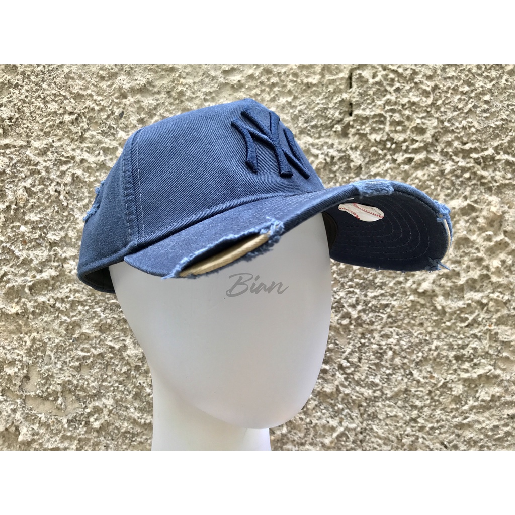 Jual Topi New Era 9Forty A-Frame New York Yankees Cotton Damaged Navy ...