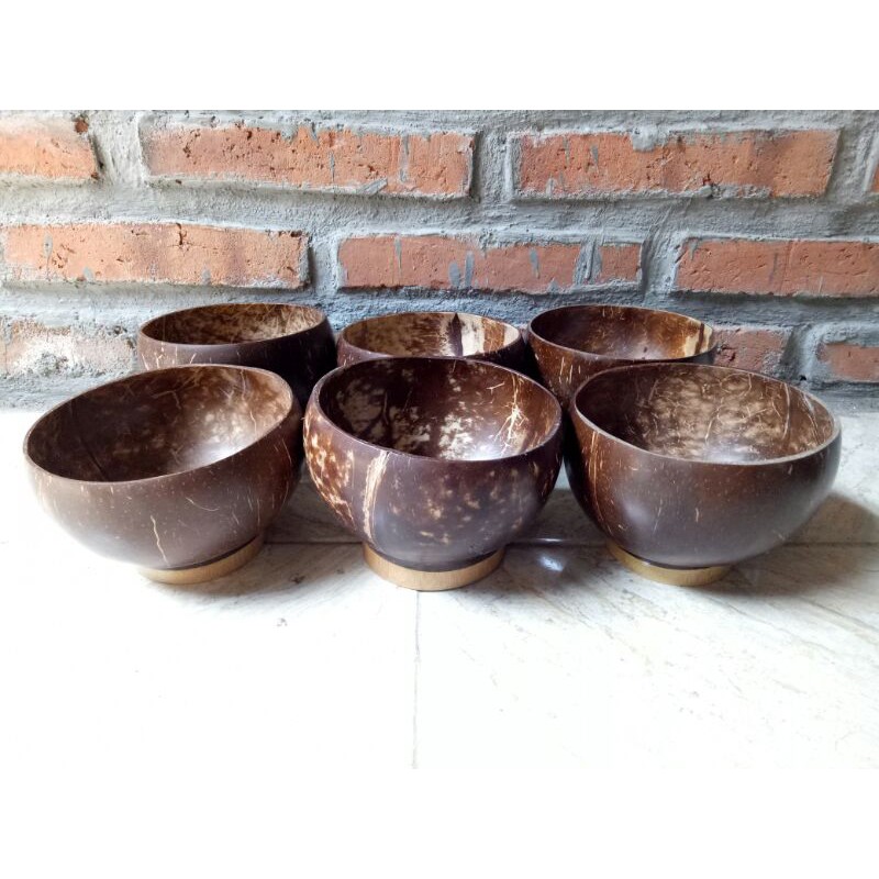 Jual Mangkok batok kelapa bakso, mie, seblak, dan soto paket murah ...
