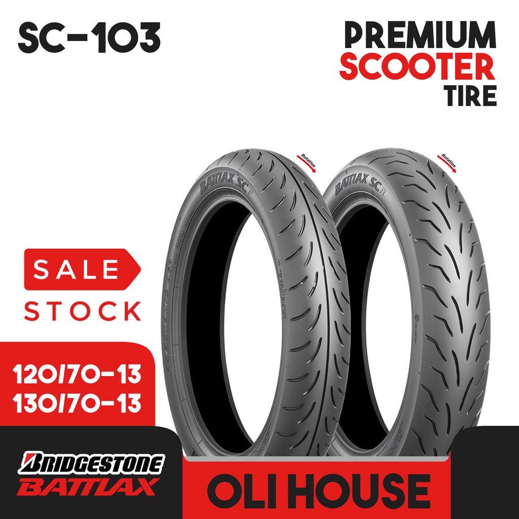 Jual BAN MOTOR BRIDGESTONE BATTLAX SC103 RING 13 UKURAN 120/70 130/70 ...
