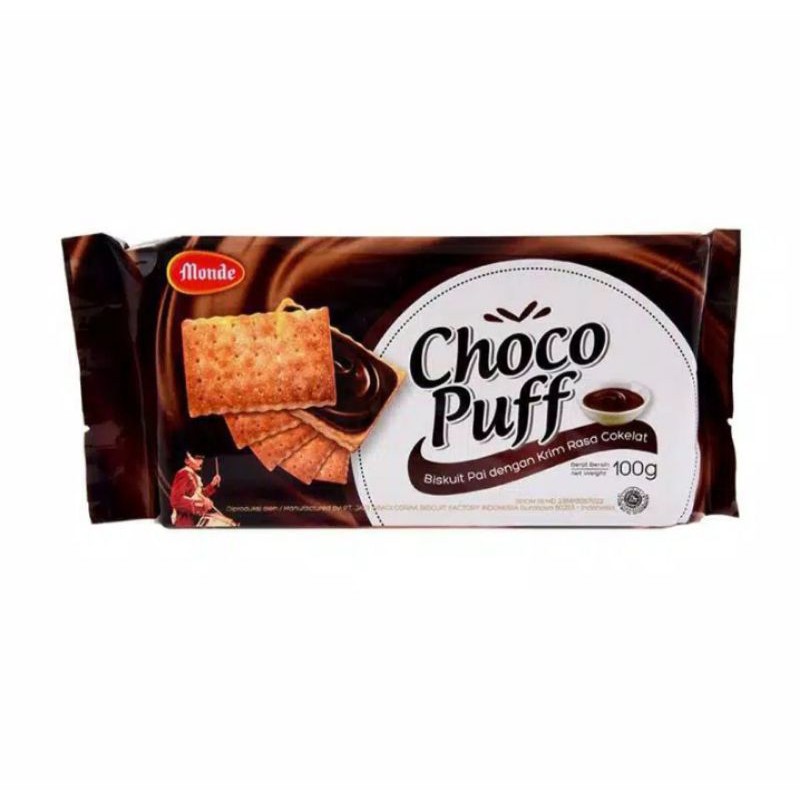 Jual MONDE CHOCO PUFF 100 GR 1 KARTON ISI 24 PAK | Shopee Indonesia
