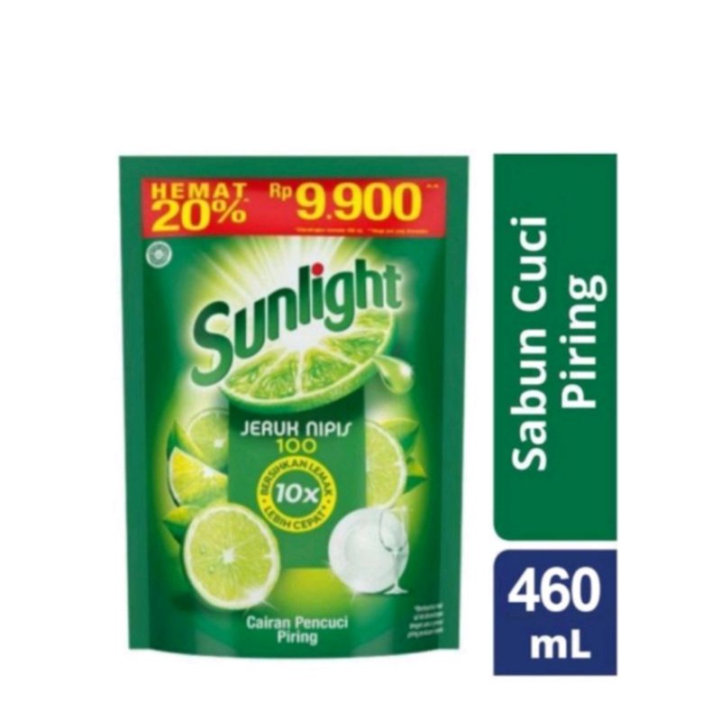 Jual sunlight sabun cuci piring jeruk nipis 460/510 ml | Shopee Indonesia