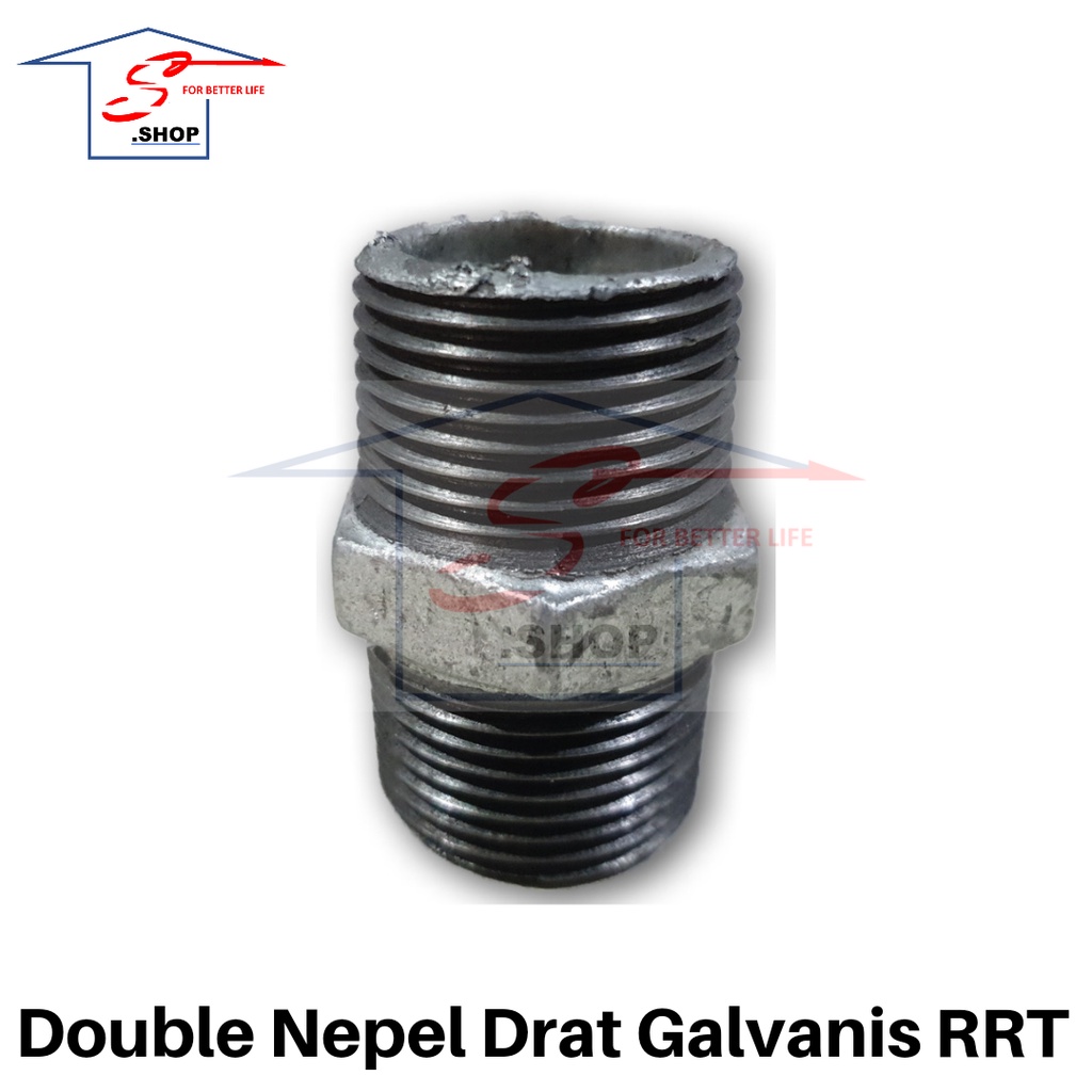 Jual Double Nepel Galvanis / Double Nepple Galvanis 1/2" 1/2 Inchi | Shopee Indonesia
