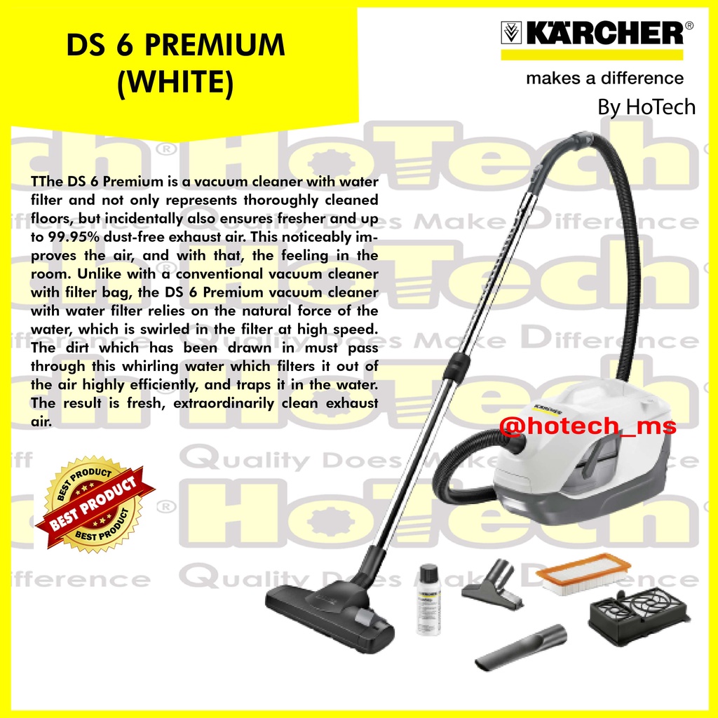 Jual KARCHER WATER FILTER VACUUM CLEANER DS 6 PREMIUM 650 Watt | KARCHER | Karcher DS 6 Premium ...
